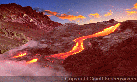 Gisoft Screensavers - FREE Écran de veille Volcan animé en 3d gratuit